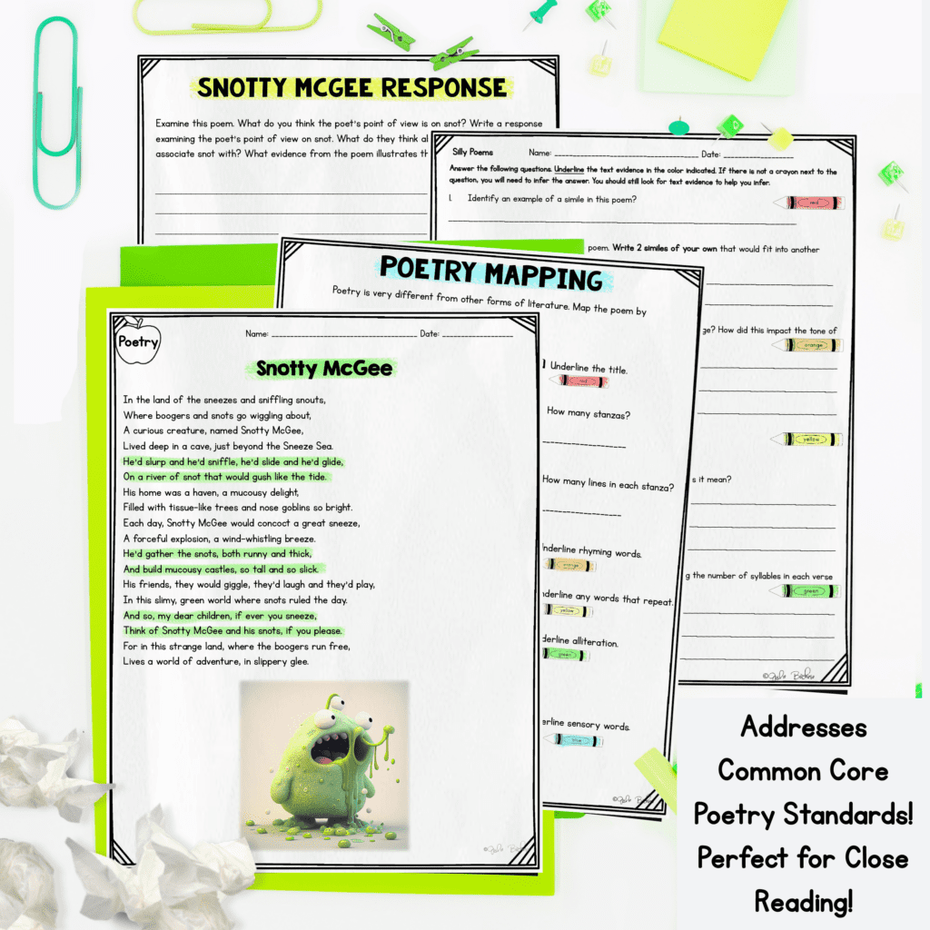 Silly Poems Differentiated Reading Passages - 2nd-5th Grade | MagiCore