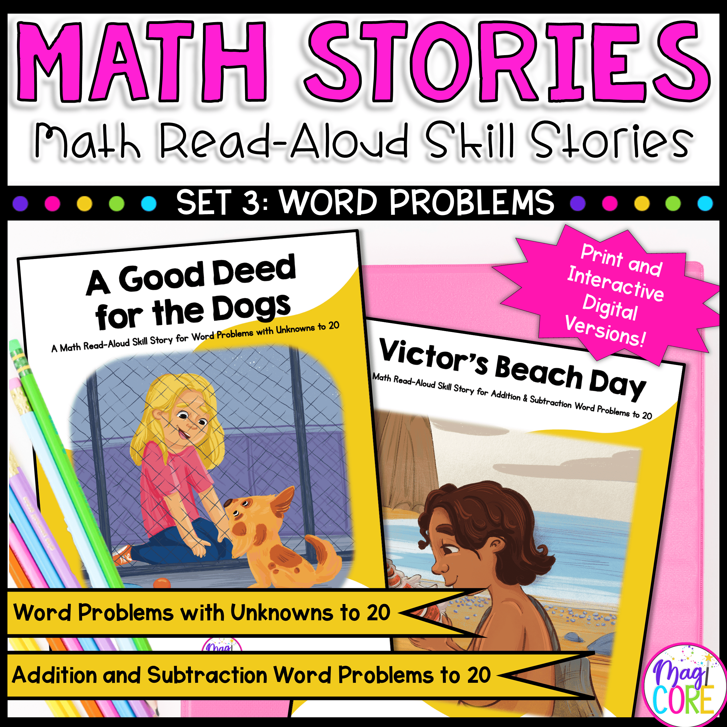 Word Problems 1st Grade Math Stories Bundle 3 MagiCore Word Problems 1st Grade Math Stories Bundle 3 MagiCore