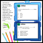 Vocabulary Suffixes Task Cards - 3rd Grade - FL BEST | MagiCore