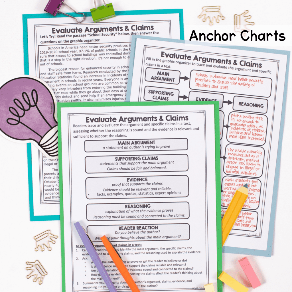 Evaluate Arguments & Claims RI.7.8 RI.8.8 Reading Passages | MagiCore