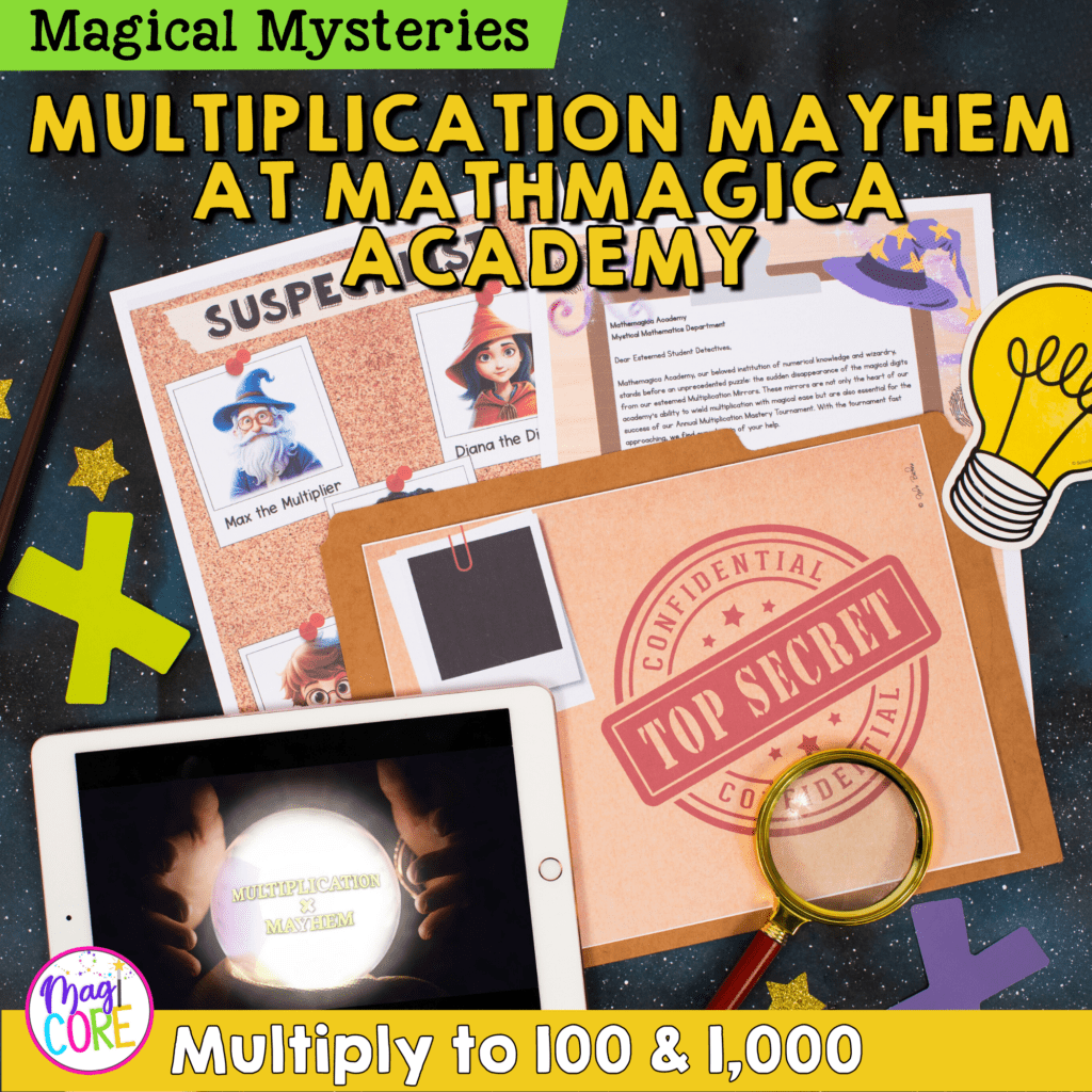 Multiply to 100 and 1000 - Magical Mystery Math Activity | MagiCore