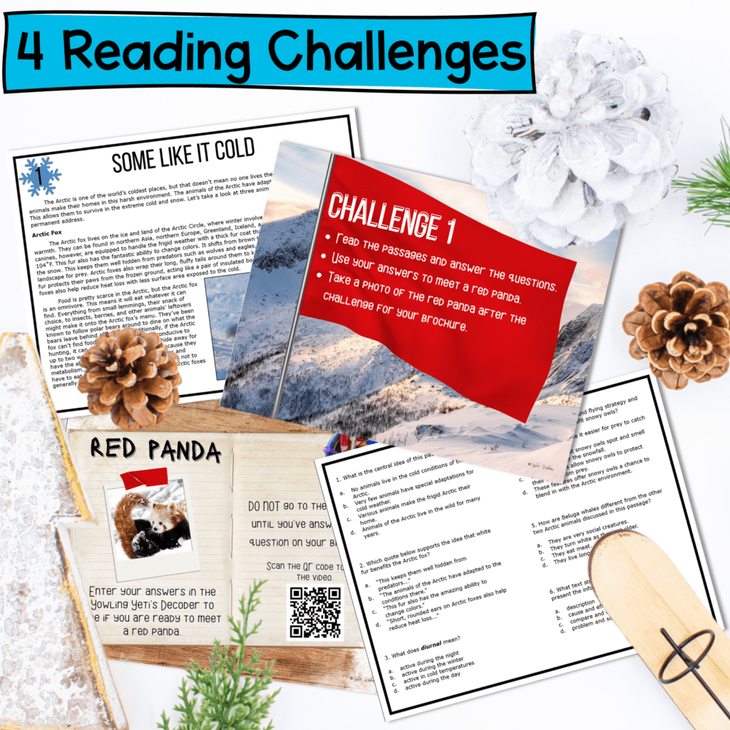 Yeti Winter Reading Comprehension Escape Room - 6th to 8th | MagiCore