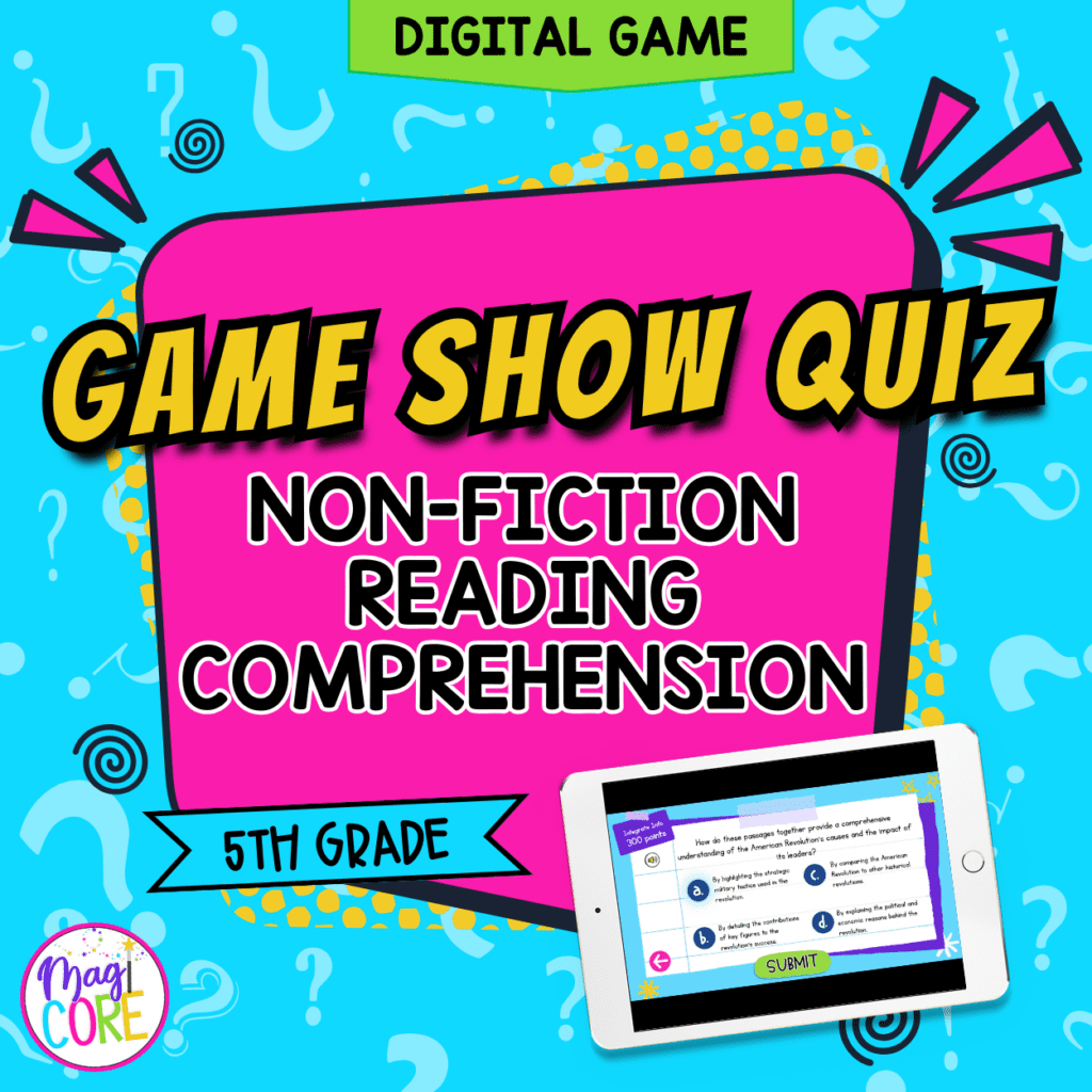 Jeopardy Style 5th Grade Reading Comprehension Review | MagiCore