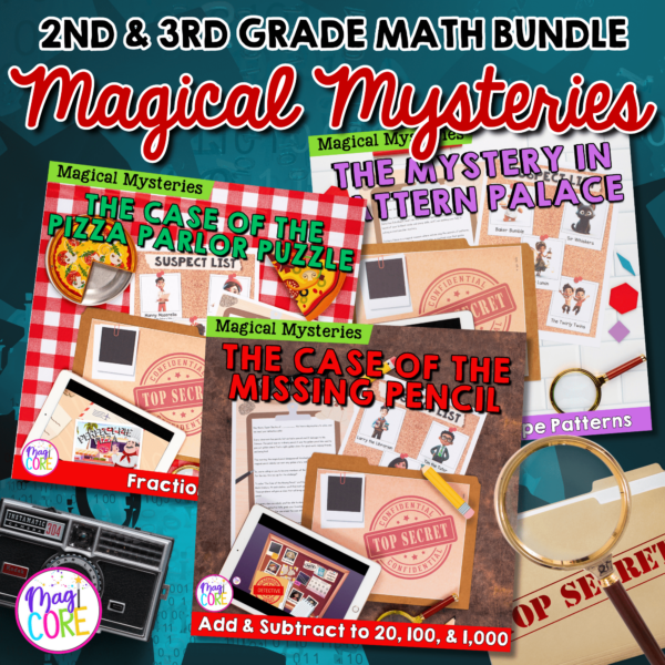 Magical Mysteries Math GROWING Bundle 2nd-3rd Grade | MagiCore