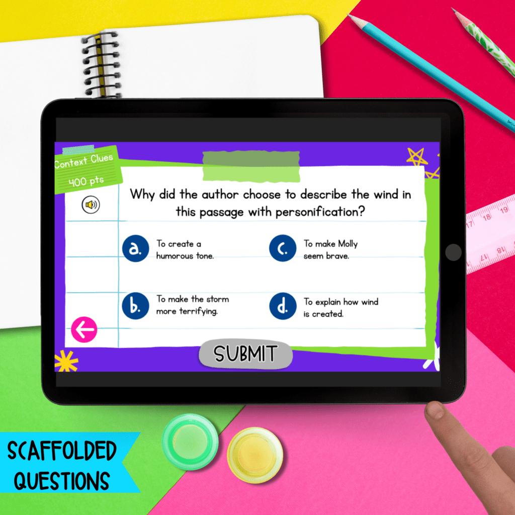 Jeopardy Style 4th Grade Fiction Reading Comprehension Review | MagiCore