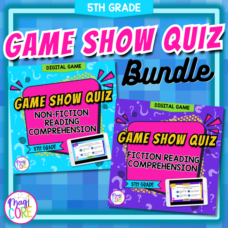 Jeopardy Style 5th Grade BUNDLE Reading Comprehension | MagiCore