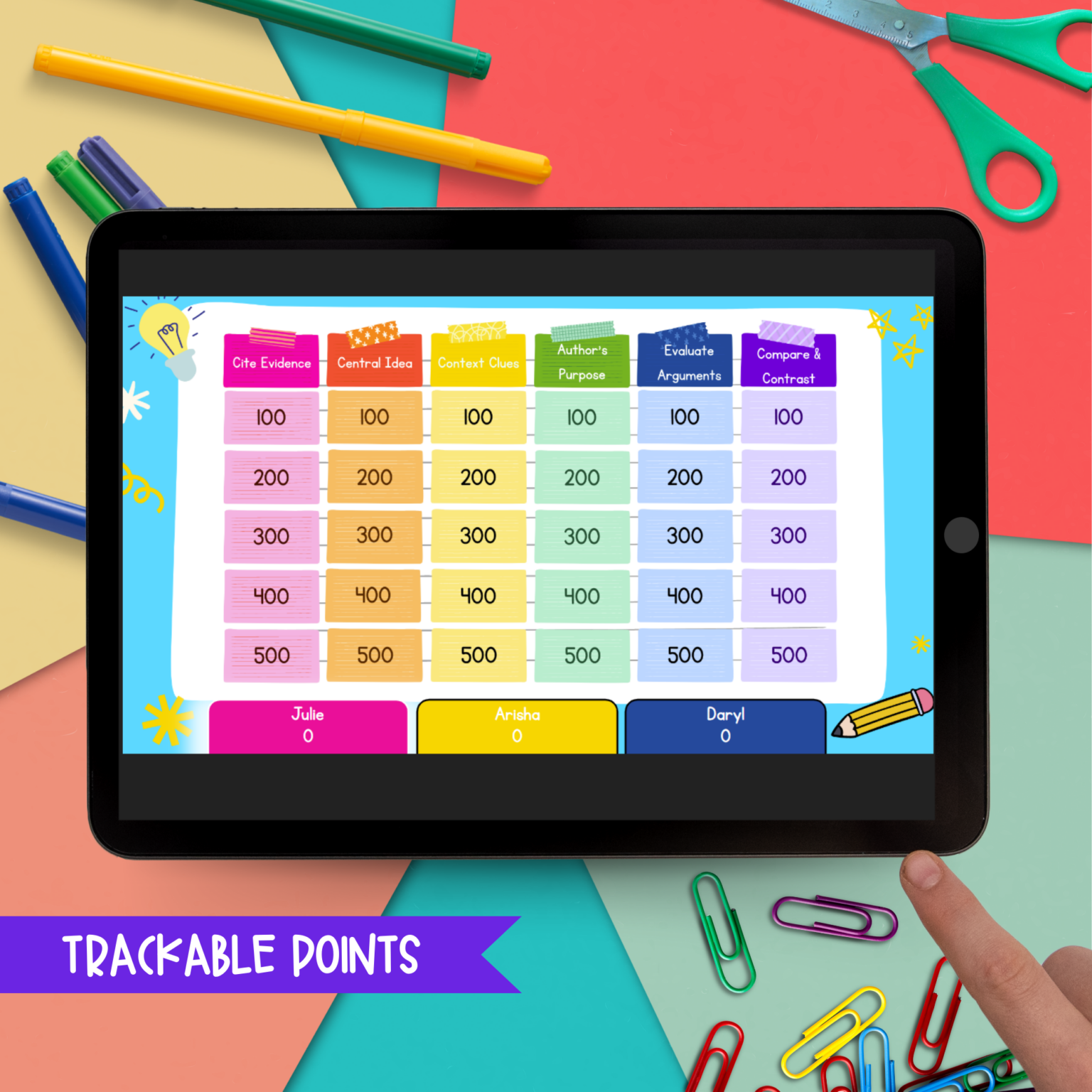 Jeopardy Style 6th Grade BUNDLE Reading Comprehension | MagiCore