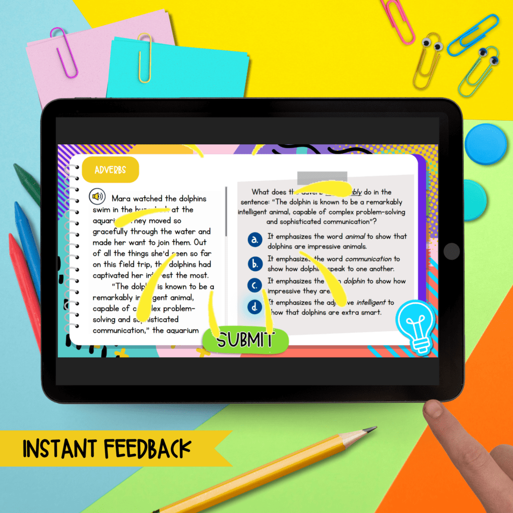 Jeopardy Parts of Speech Level 2 Reading Comprehension Review | MagiCore