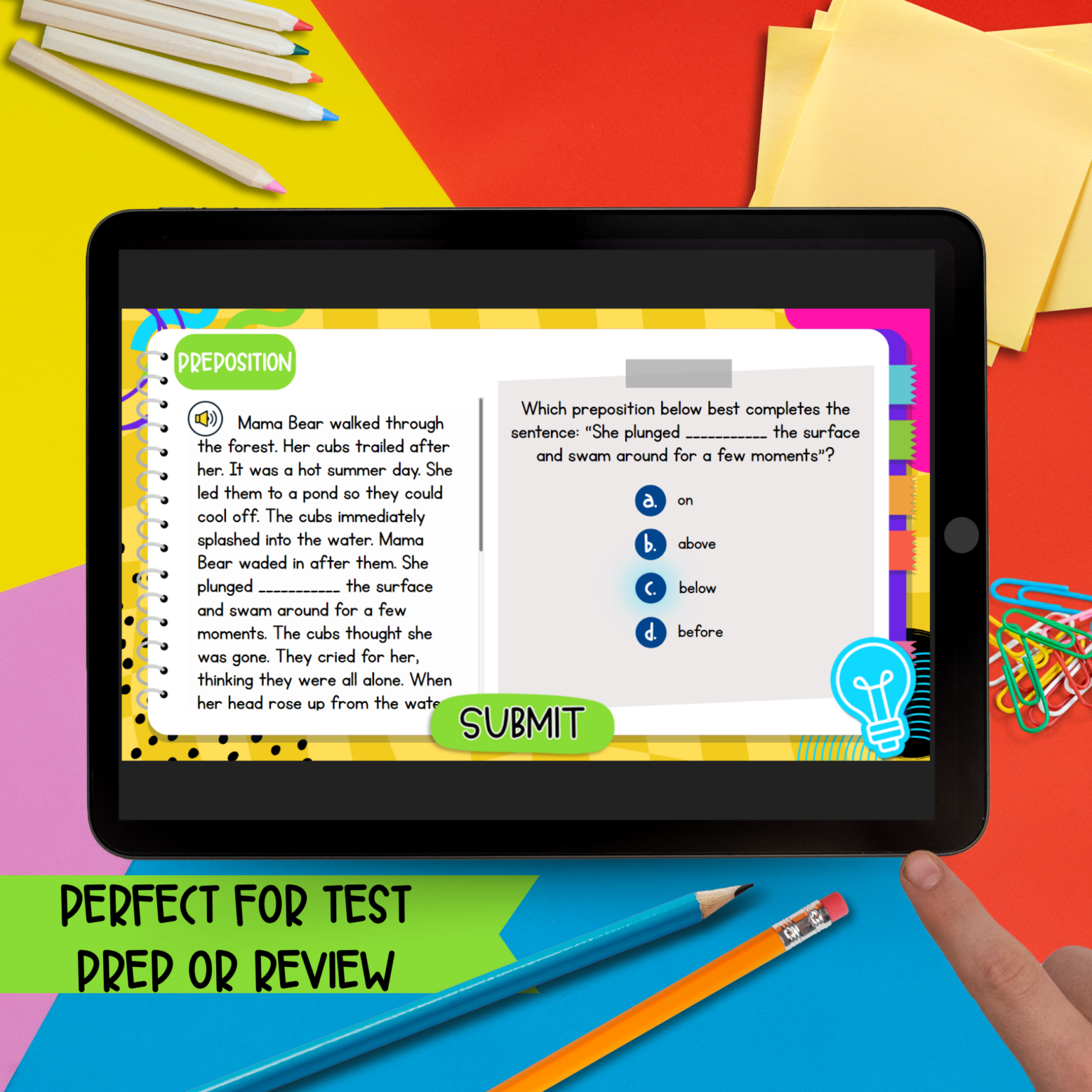 Jeopardy Basic Parts of Speech Reading Comprehension Review | MagiCore
