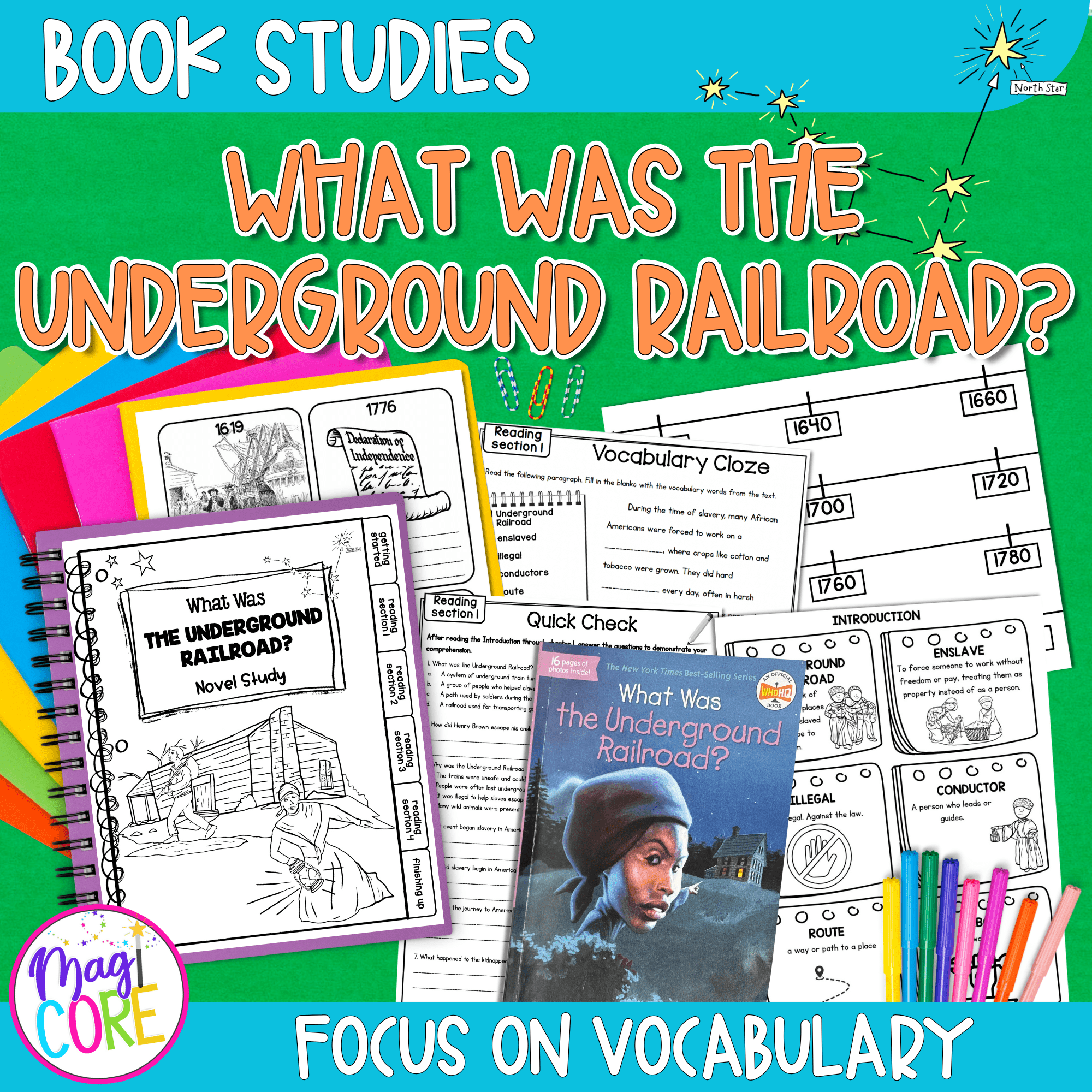 What Was the Underground Railroad Nonfiction Book Study | MagiCore